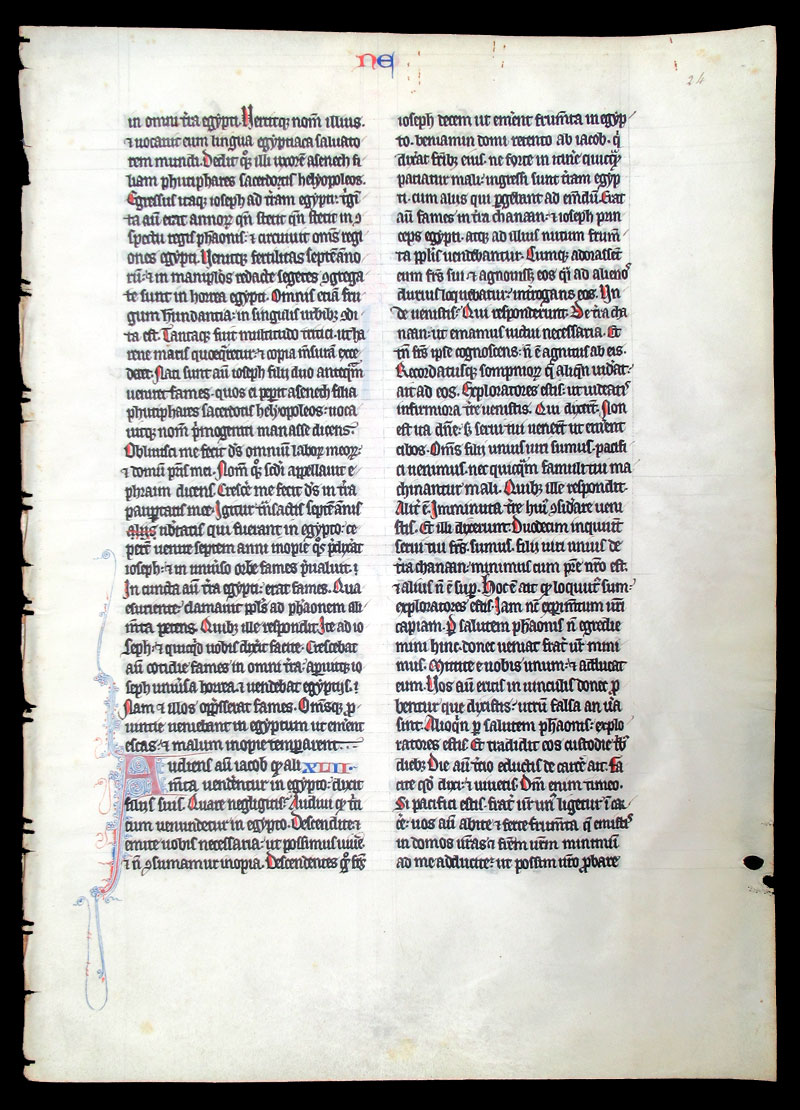 c 1275 Bible Leaf - Exceptionally Large Lectern Bible - Genesis [im ...