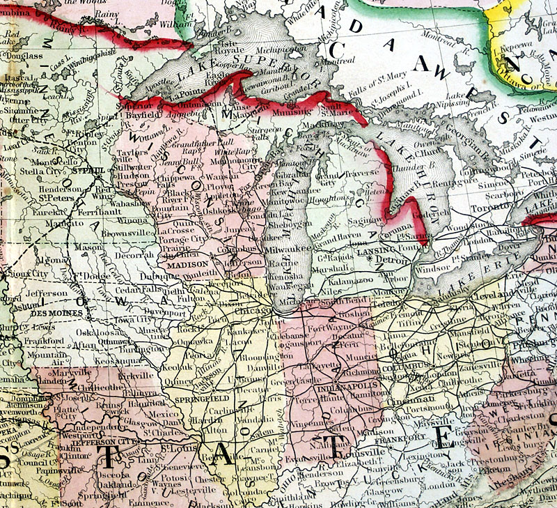 Map of the United States... c. 1863 - Mitchell [M-12189] - $0.00 ...