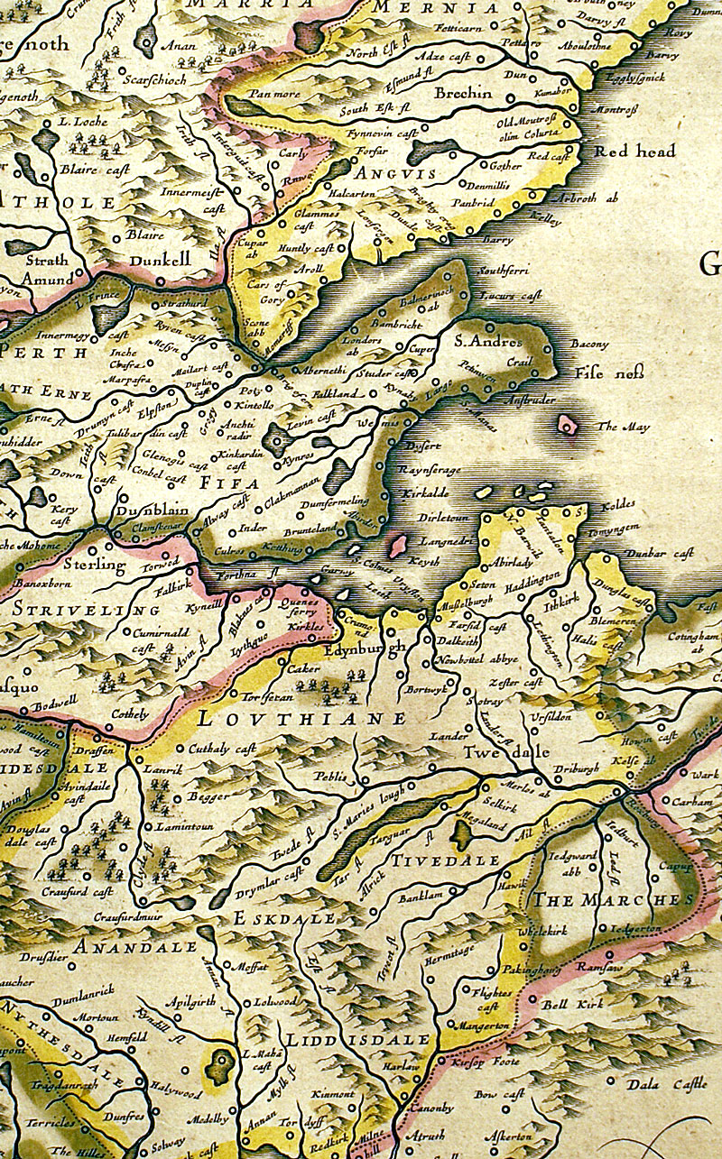 ''Scotia Regnvm'' c. 1635-54 Blaeu Kingdom of Scotland [M-12981] - $0. ...