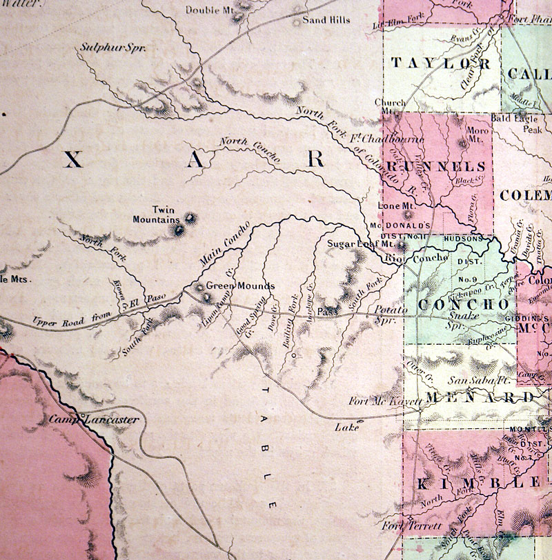 New Map of the State of Texas'' c 1865 - Johnson [M-13081] - $0.00 ...