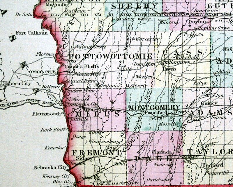 c 1855 Colton Map of Iowa [M-13201] - $0.00 : Antique Manuscripts, Maps ...