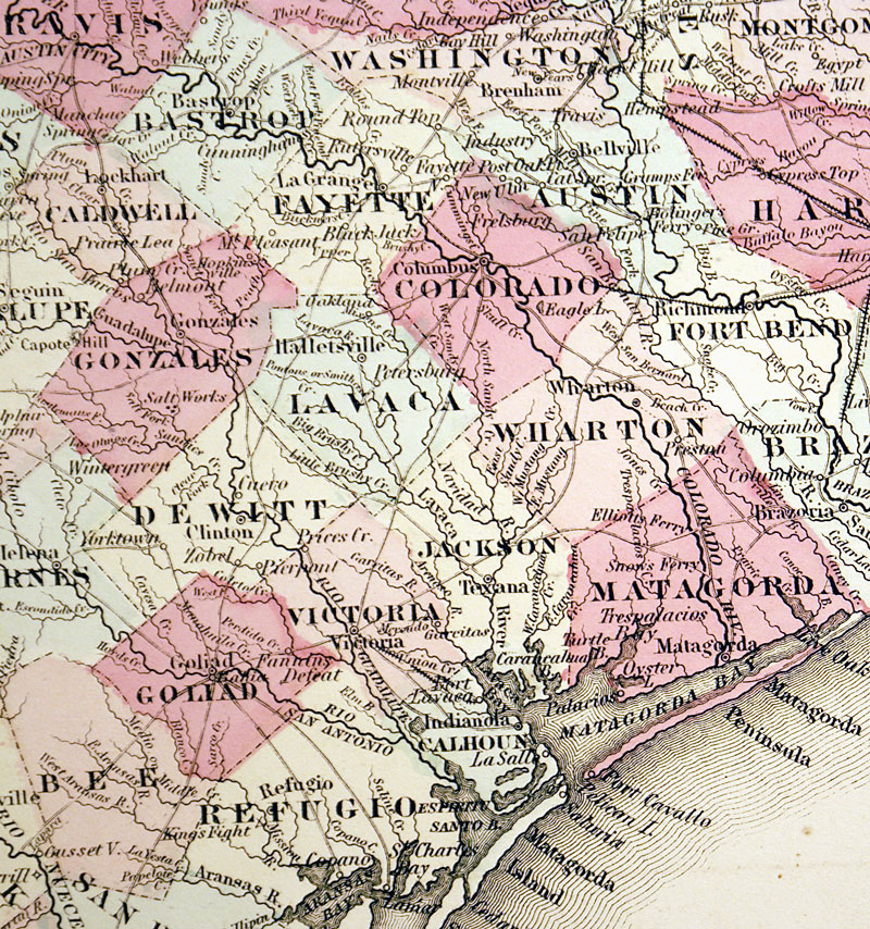 Johnson's New Map of the State of Texas 1862 [M-13262] - $0.00 ...