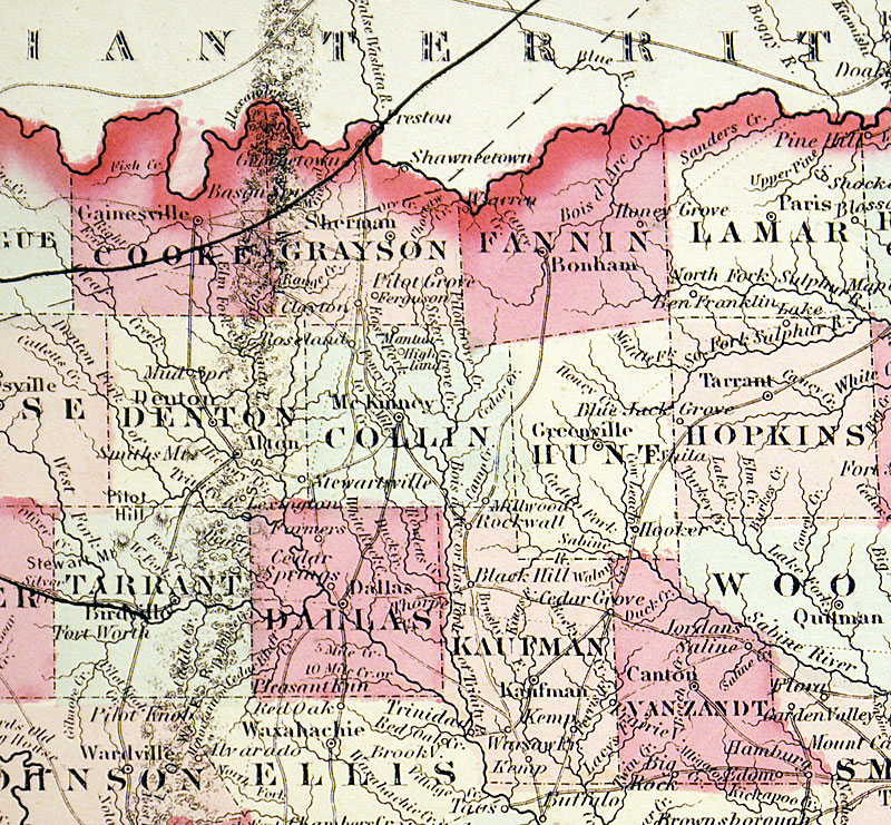 Johnson's New Map of the State of Texas 1862 [M-13262] - $0.00 ...