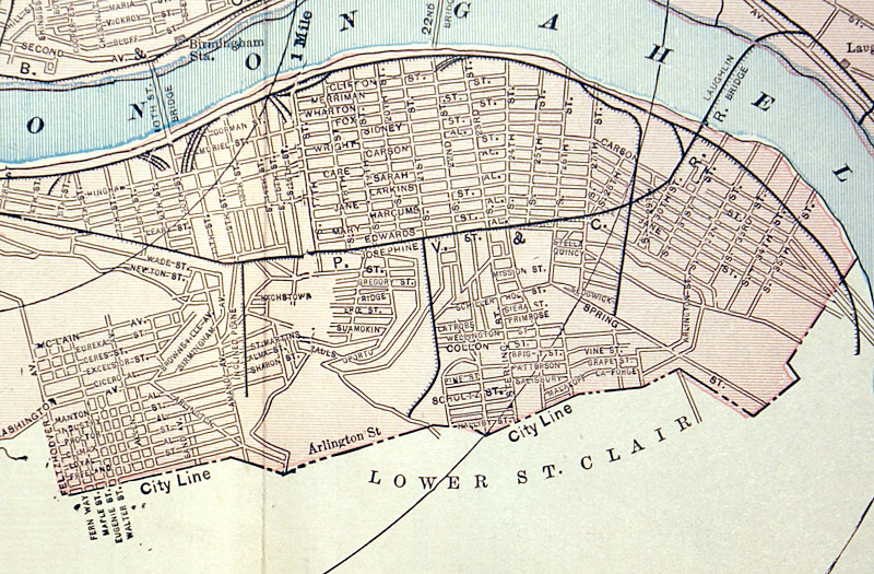 c 1898 ''Pittsburgh and Allegheny City'' Cram [M-13312] - $60.00 ...