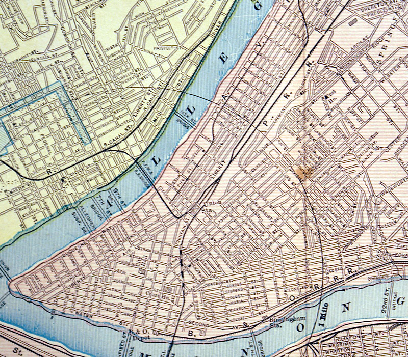c 1898 ''Pittsburgh and Allegheny City'' Cram [M-13312] - $60.00 ...