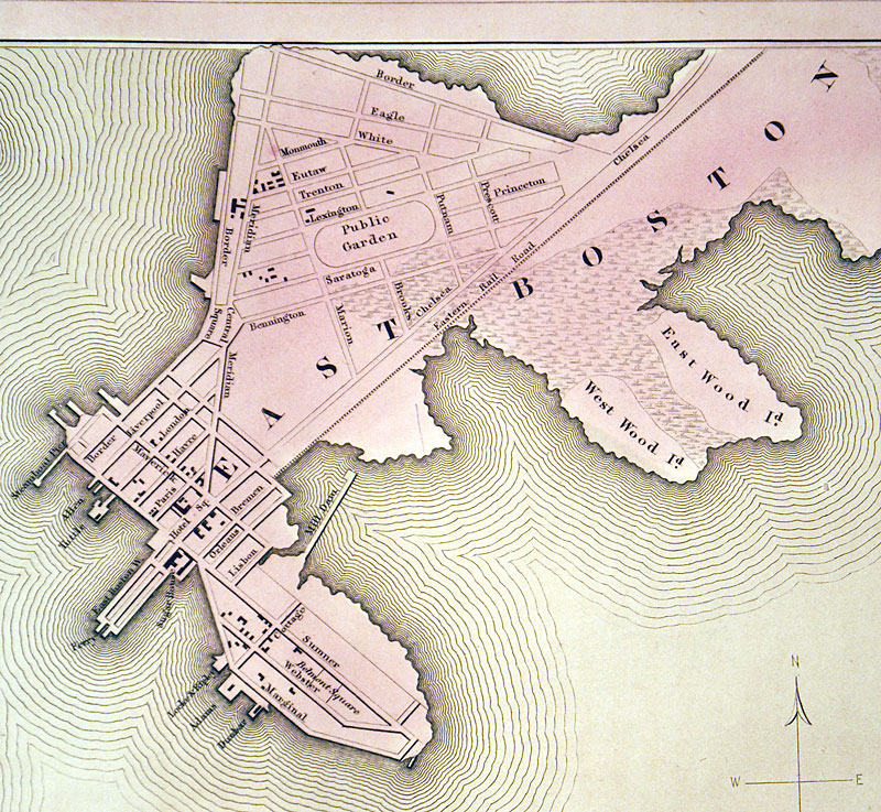 Boston c 1838 - Bradford [M-13694] - $0.00 : Antique Manuscripts, Maps ...