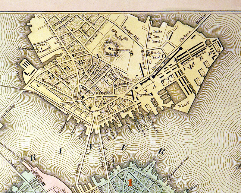 Boston c 1838 - Bradford [M-13694] - $0.00 : Antique Manuscripts, Maps ...