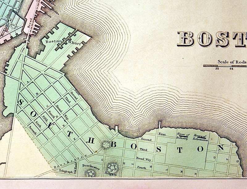 Boston c 1838 - Bradford [M-13694] - $0.00 : Antique Manuscripts, Maps ...