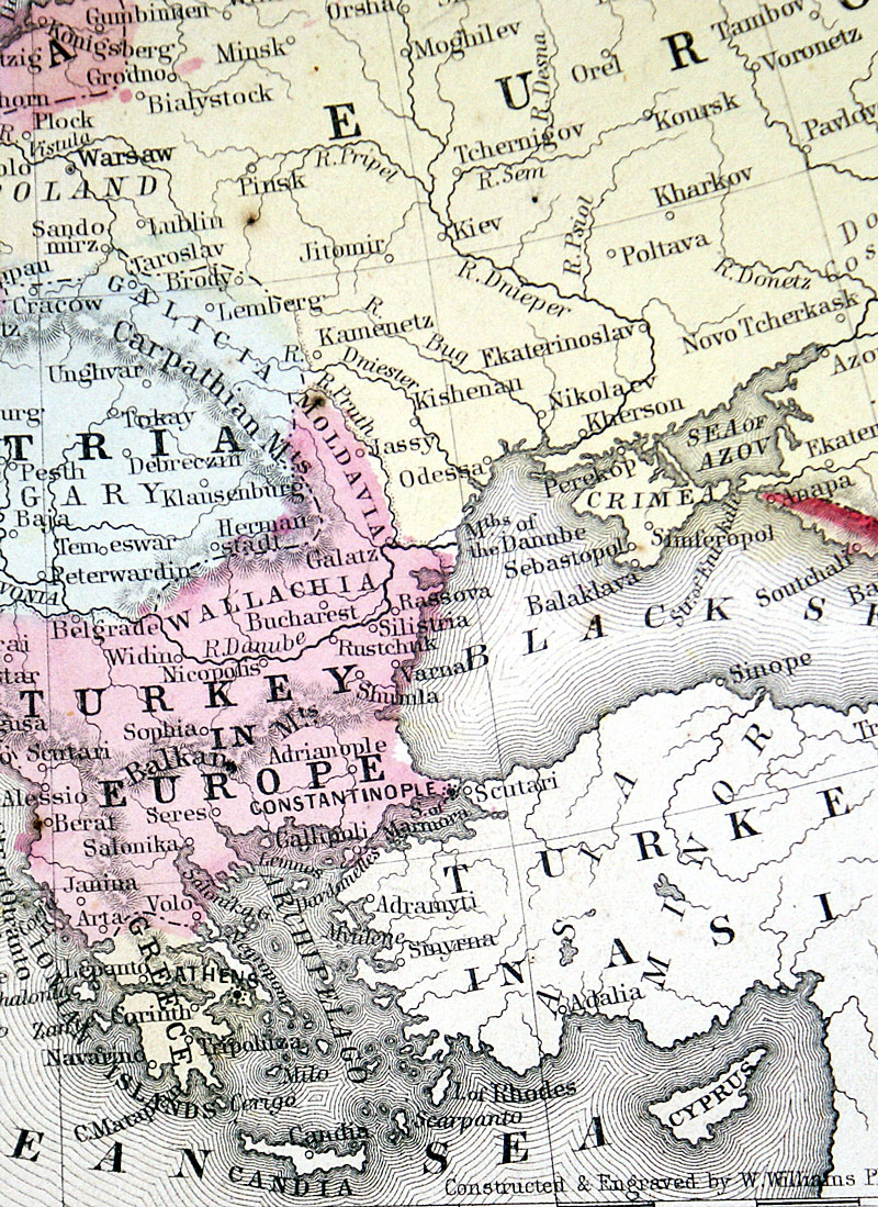 Map of Europe... circa 1866 - Mitchell [M-13831] - $0.00 : Antique ...