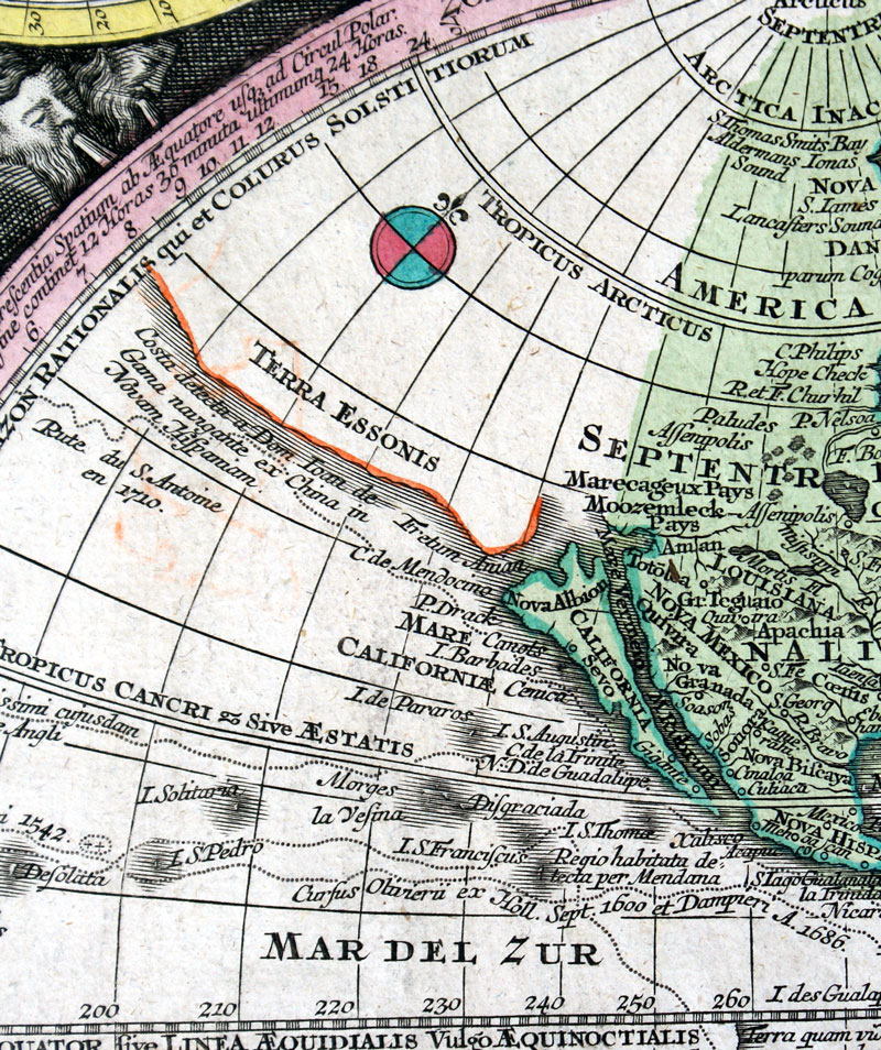 c 1735 Diversi Globi Terr-Aqvei... World - CA Island - Seutter [M-14017 ...