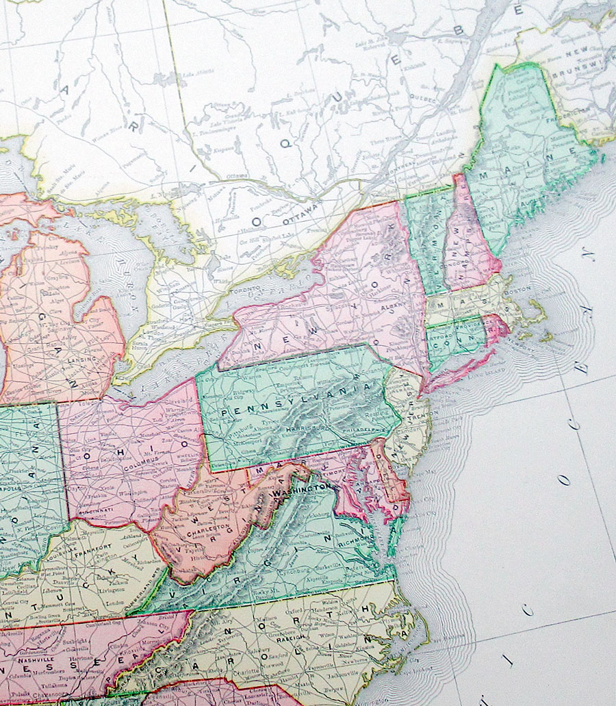 c 1898 United States, Large Rand, McNally & Co Map [M-14474] - $0.00 ...