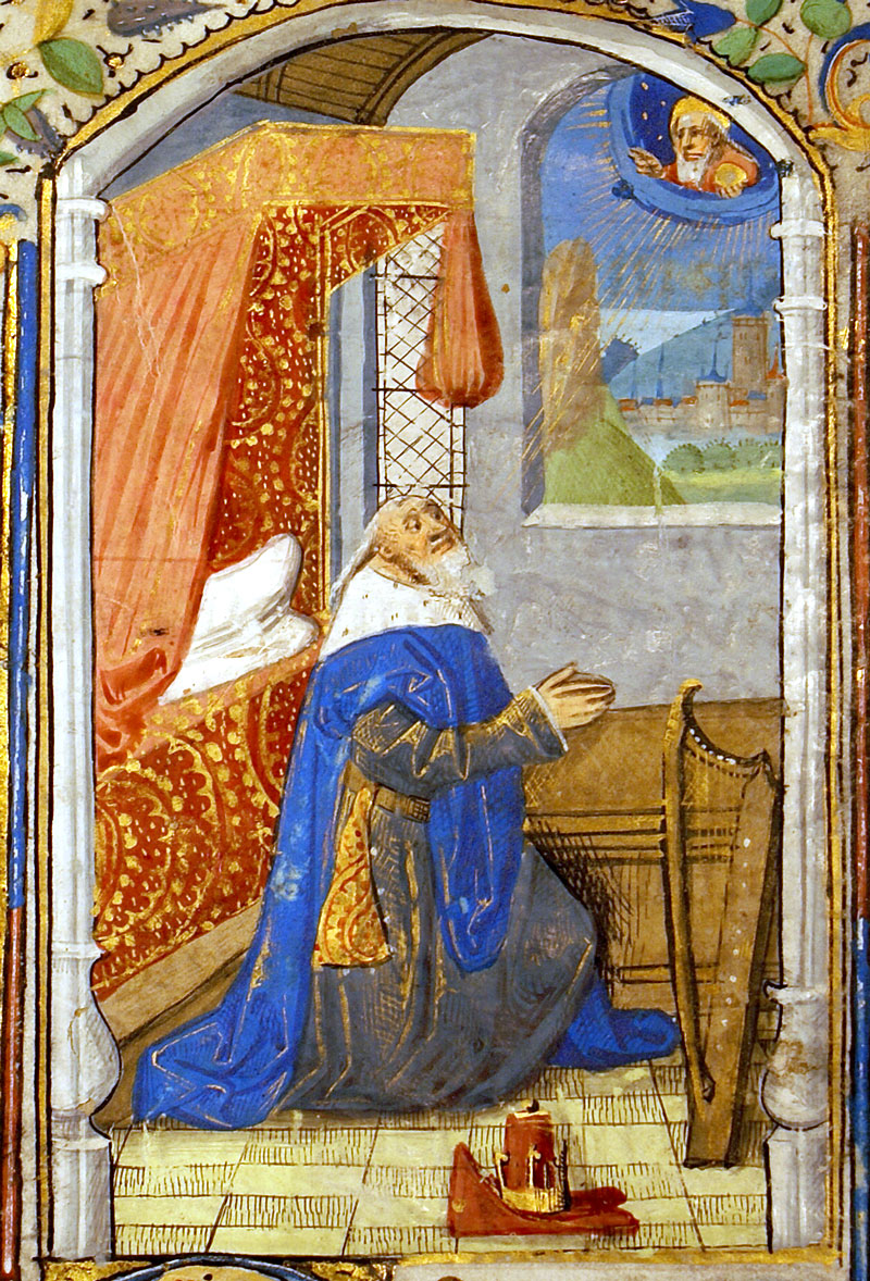 Medieval Book of Hours Leaf - King David in Prayer [IM-10199] - $0.00 ...