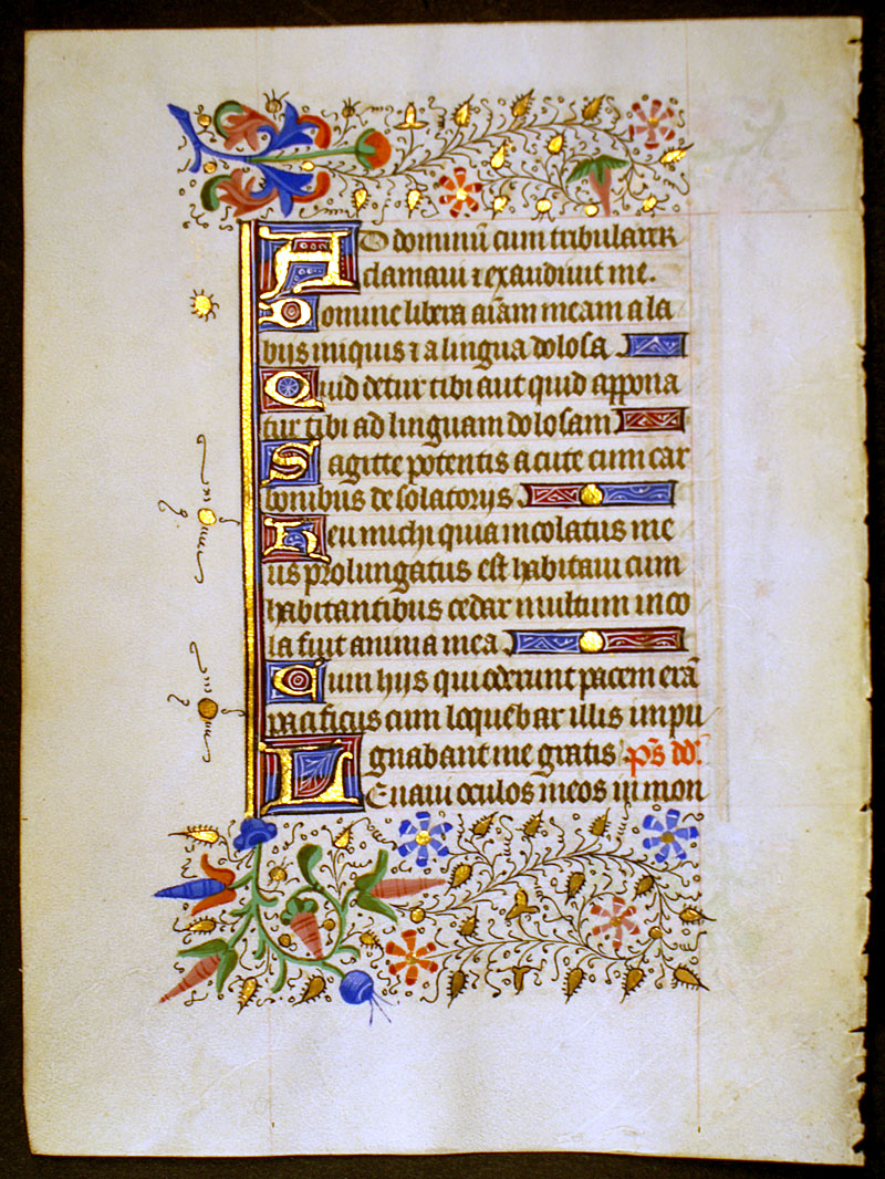 Medieval Book of Hours Leaf - Exceptional borders - Veni Creator [IM ...
