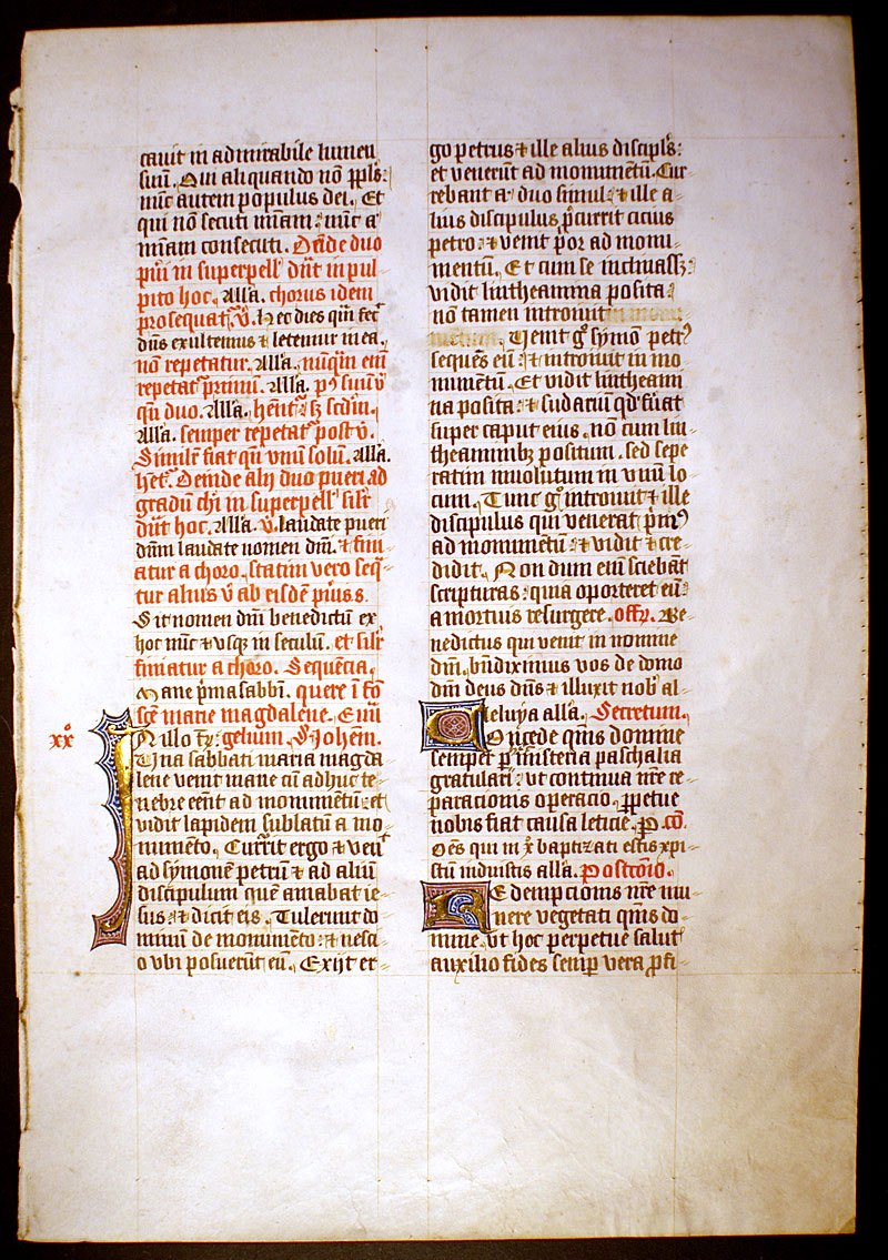 Medieval Missal Leaf - England - Use of Sarum c 1400-20 [IM-11367] - $0 ...