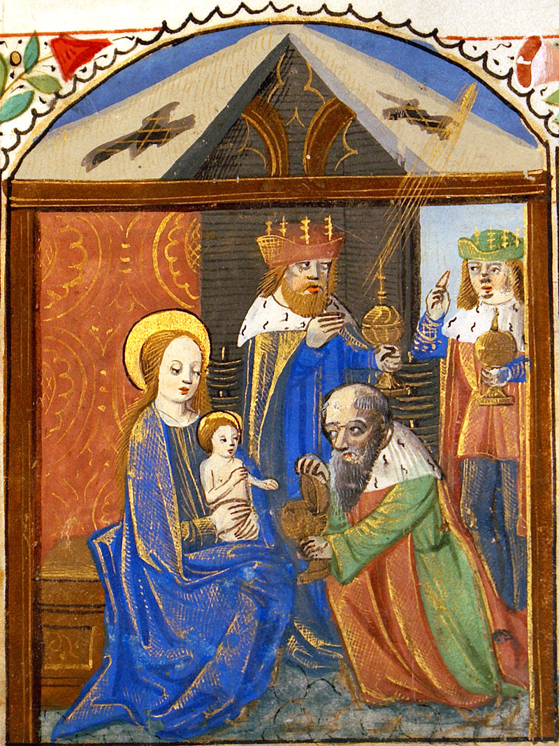 Adoration of the Magi - Medieval Book of Hours Leaf c. 1460 [IM-11433 ...