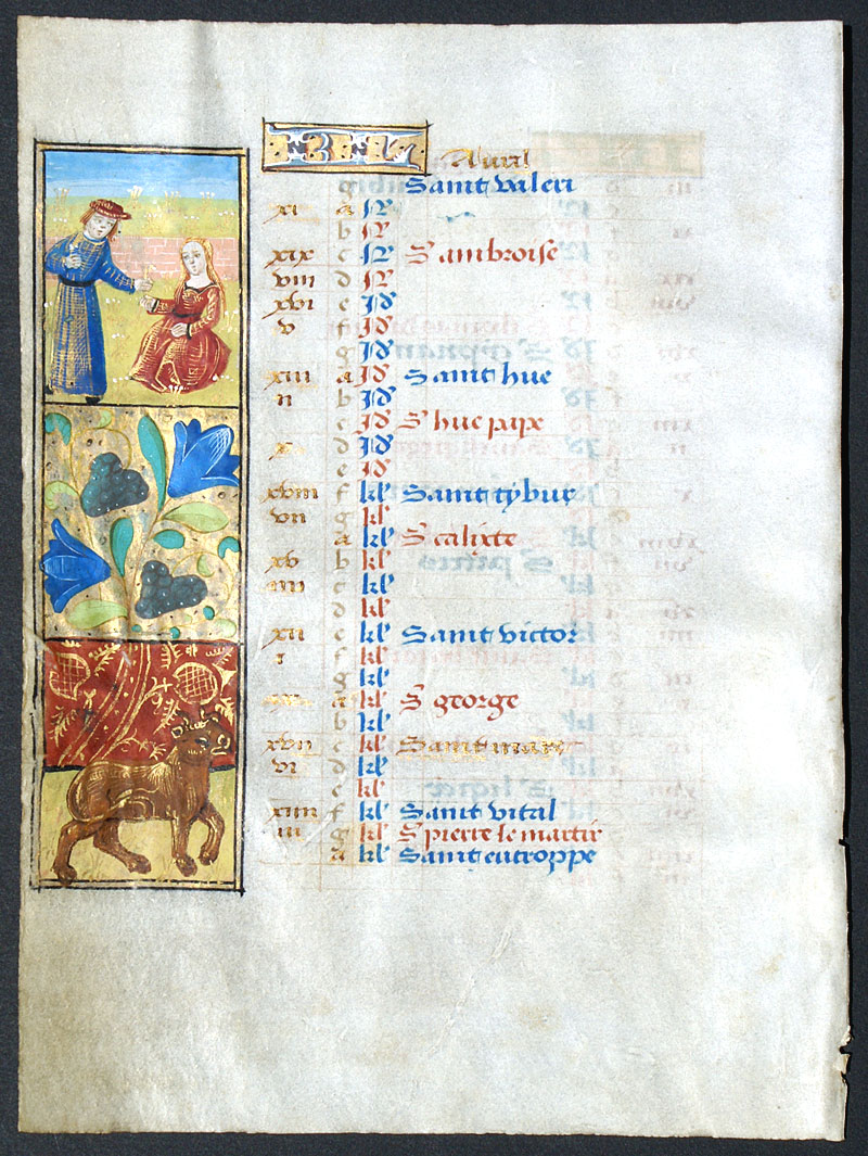 C 1490 1510 Book Of Hours Calendar Leaf For March April IM 11784 c-1490-1510-book-of-hours-calendar-leaf-for-march-april-im-11784