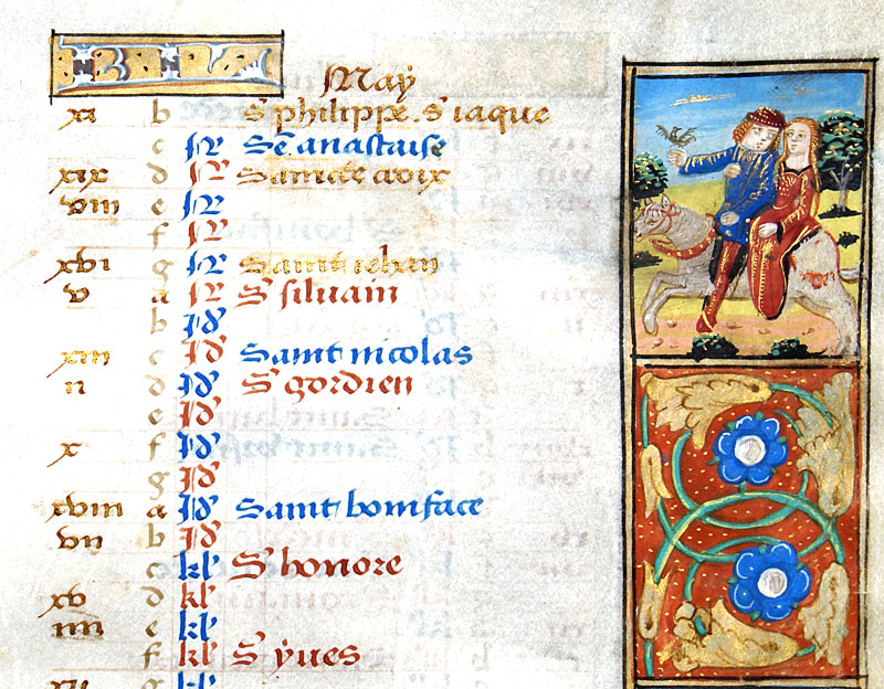 Book of Hours Calendar Leaf for May & June - Rouen, c 1490-1510 [IM ...