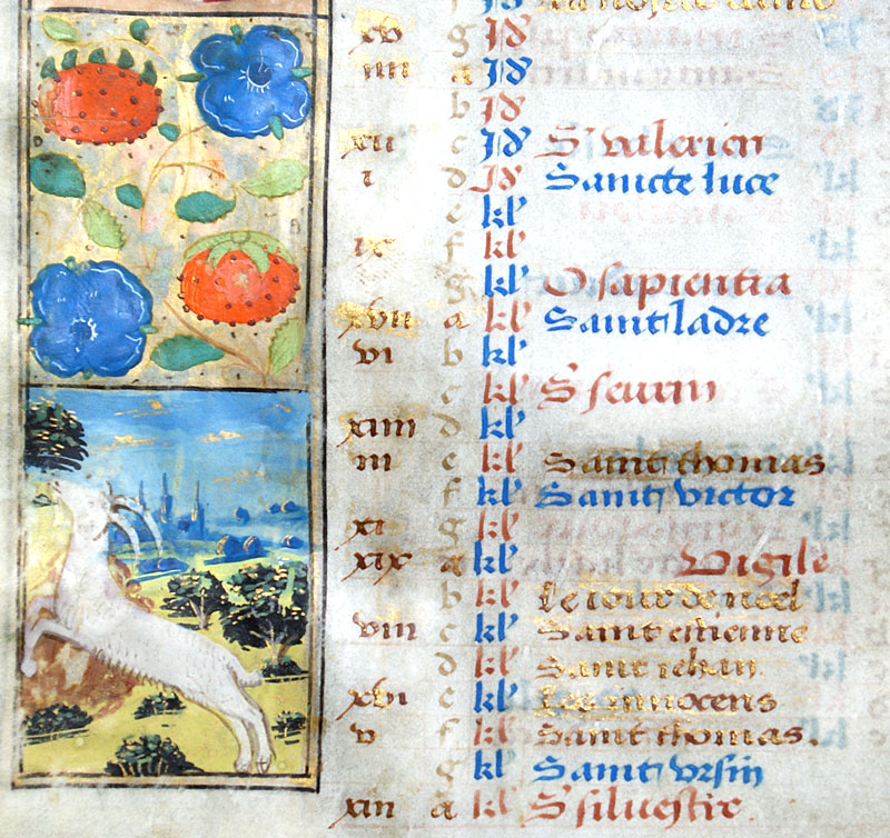 c 1490-1510 Book of Hours Calendar Leaf for Nov & Dec [IM-11788] - $0. ...