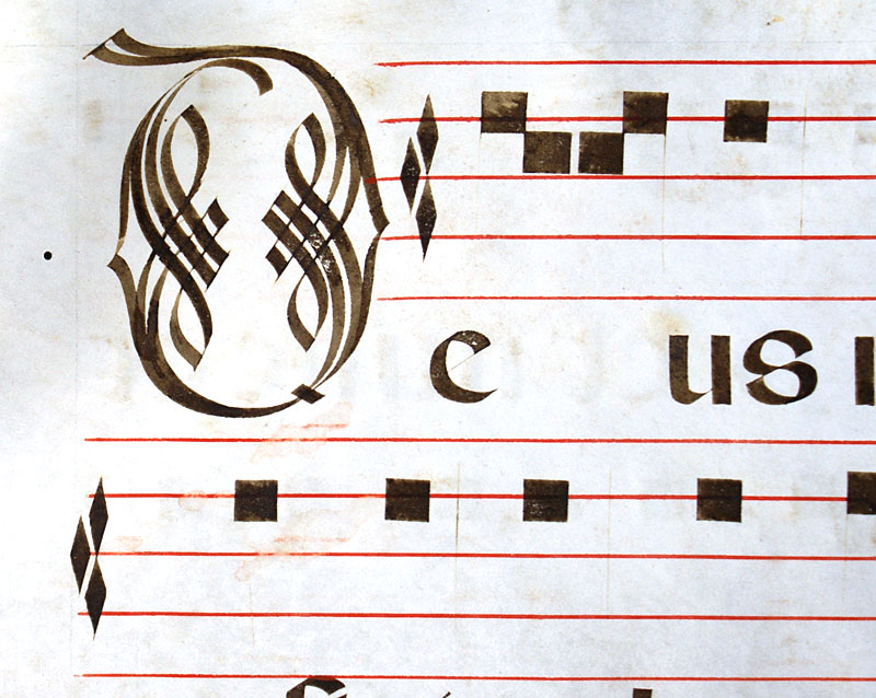 Gregorian Chant - c 1612 - Antiphonal Leaf - Exultation of Cross [IM ...