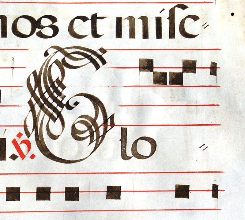 Gregorian Chant - c 1612 - Antiphonal Leaf - Exultation of Cross [IM ...