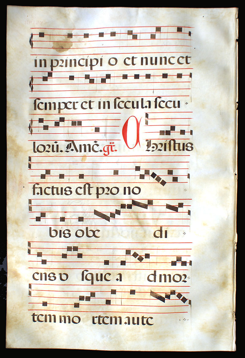 Gregorian Chant - c 1612 - Antiphonal Leaf - Exultation of Cross [IM ...