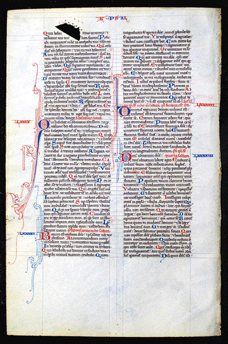 A Bible Leaf c 1220 - Vienna Moralized Bible Workshop - Psalms [IM ...