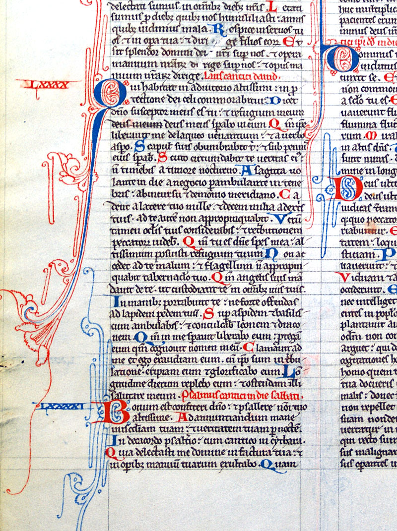 A Bible Leaf c 1220 - Vienna Moralized Bible Workshop - Psalms [IM ...