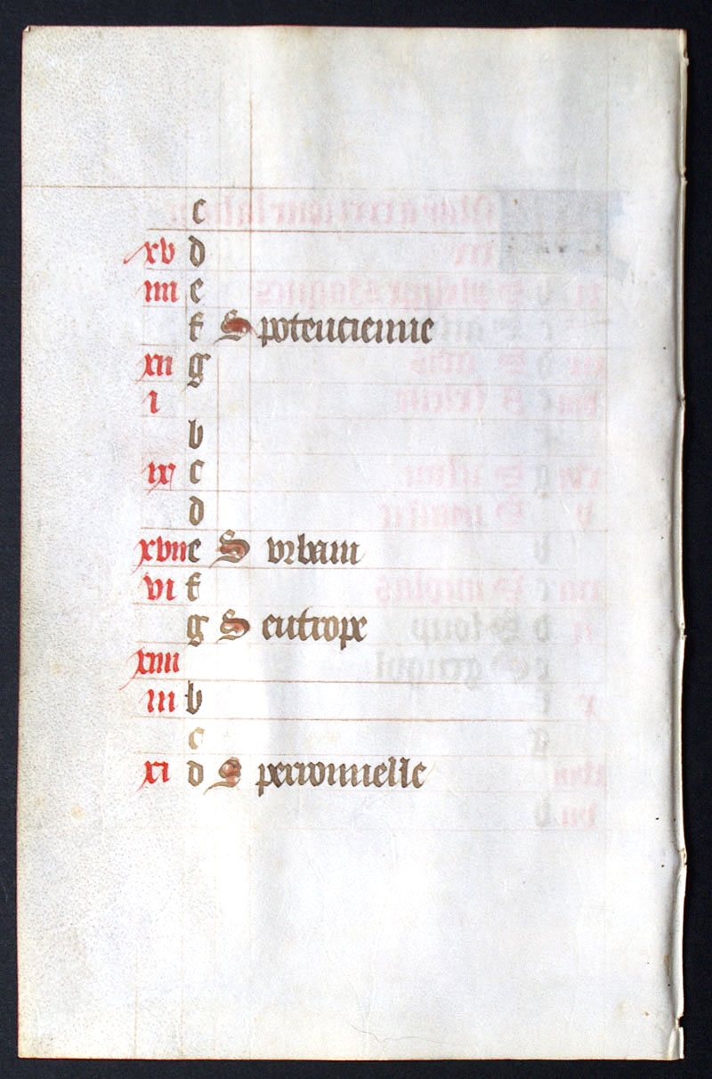 Book of Hours Calendar Leaf for May c 1470 [IM-1226] - $0.00 : Antique ...