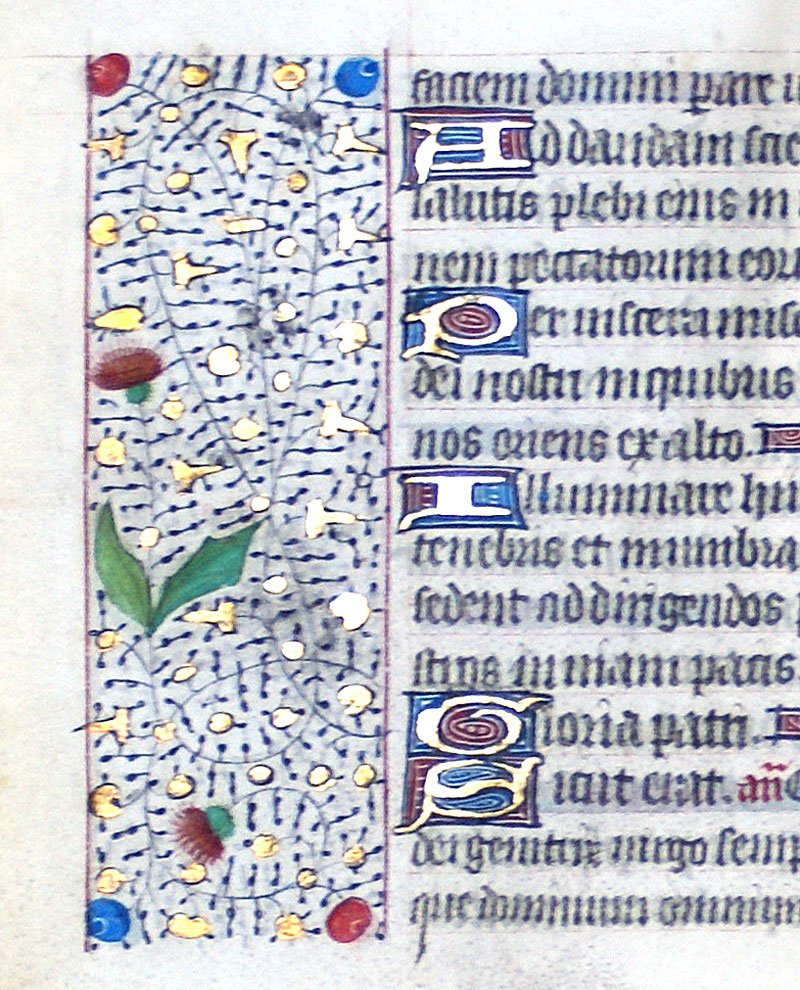 c 1450-75 Book of Hours Leaf - Canticle of Zachary - Luke [IM-12526 ...