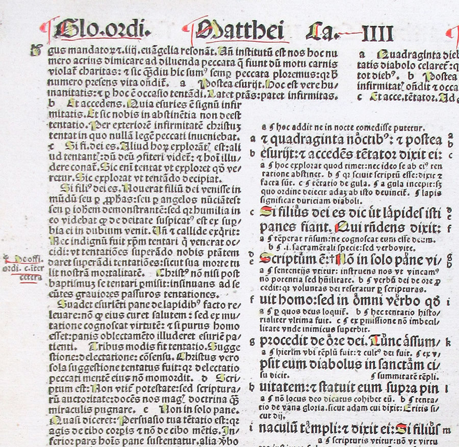 1498 Incunabula Bible Leaf - Matthew This is my beloved son... [IM-12891] - $0.00 : Antique ...