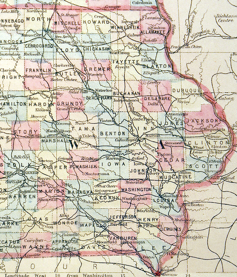 c 1881 ''...Minnesota and Iowa'' - Bradley [M-10055] - $0.00 : Antique ...