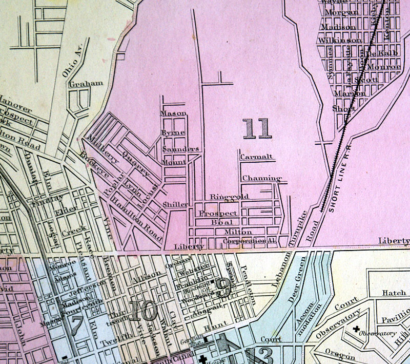 c 1860 Plan of Cincinnati and Vicinity - Mitchell [M-11771] - $0.00 ...