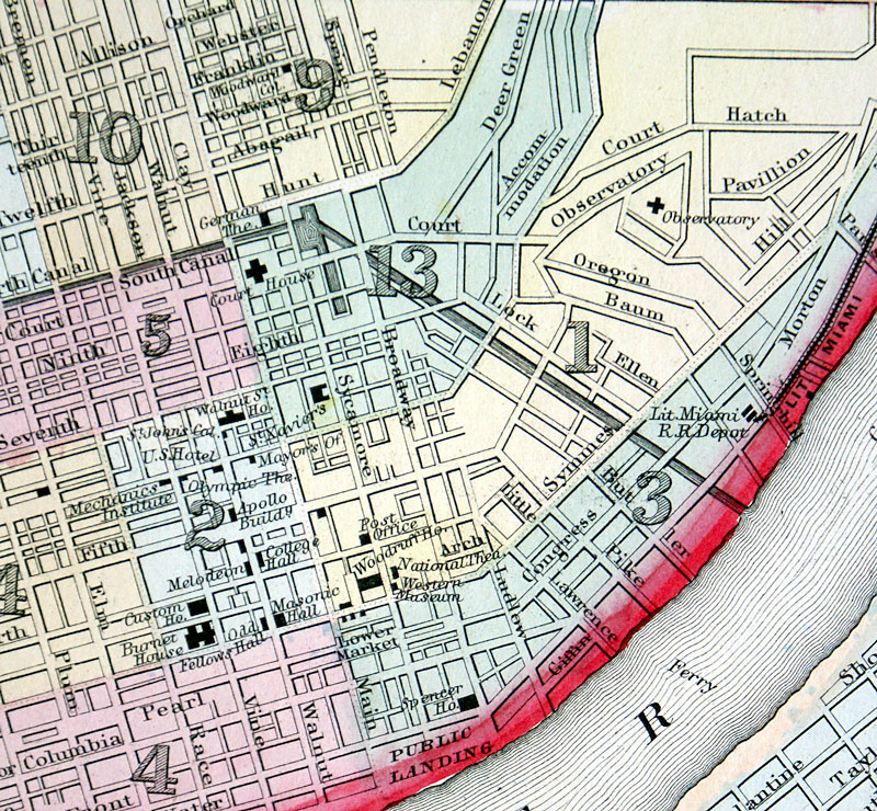 c 1860 Plan of Cincinnati and Vicinity - Mitchell [M-11771] - $0.00 ...