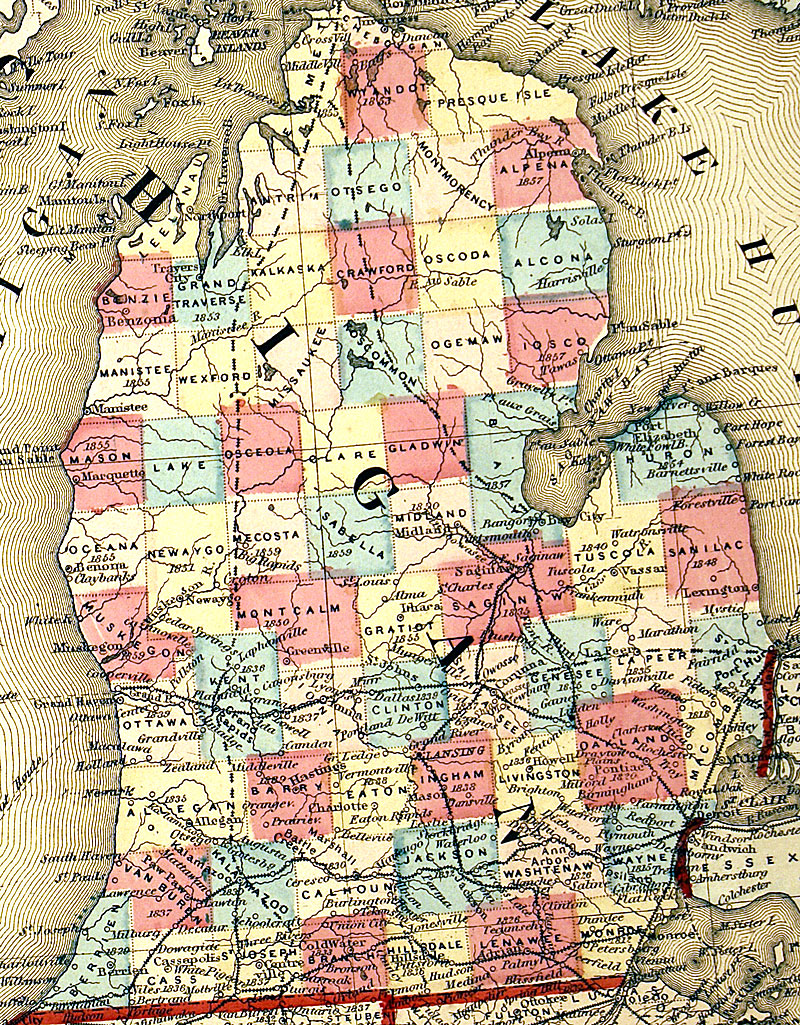 Michigan, Wisconsin and Minnesota'' c 1868 - Lloyd [M-11855] - $0.00 ...