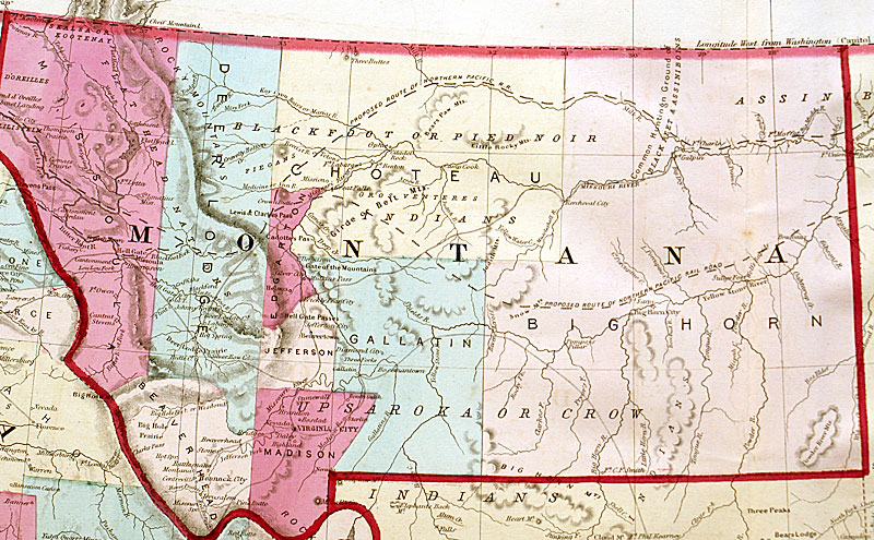 Nebraska and Northern Territories c 1868 - Walling [M-11862] - $0.00 ...