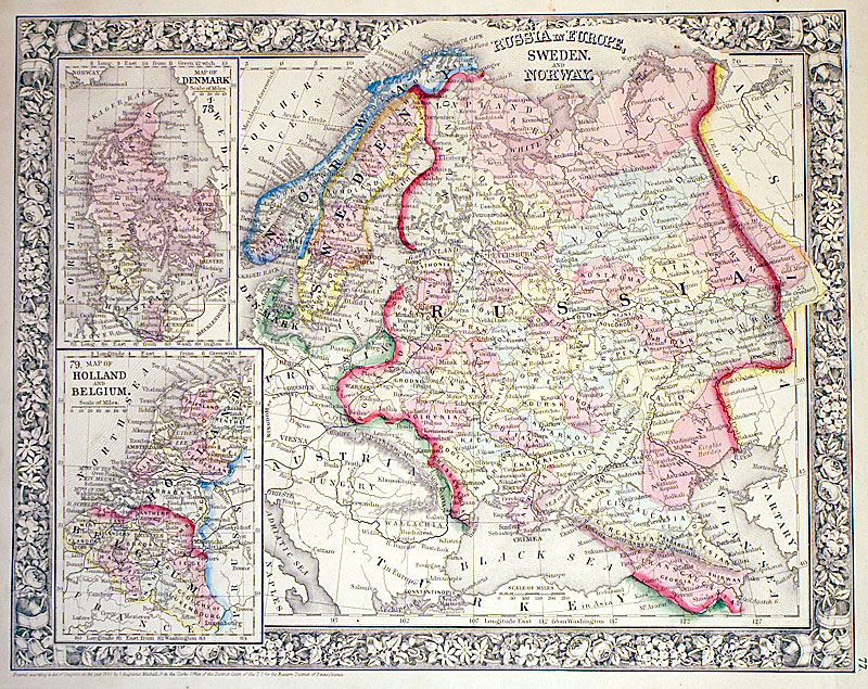 ''Russia in Europe, Sweden & Norway'' c 1866 - Mitchell [M-12191] - $0. ...