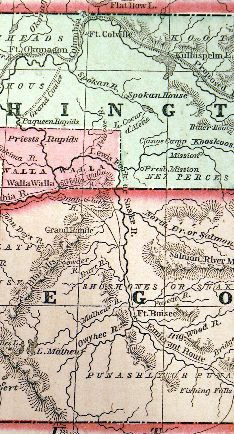 c 1857 WASHINGTON and OREGON TERRITORIES - Morse & Gaston [M-13154 ...