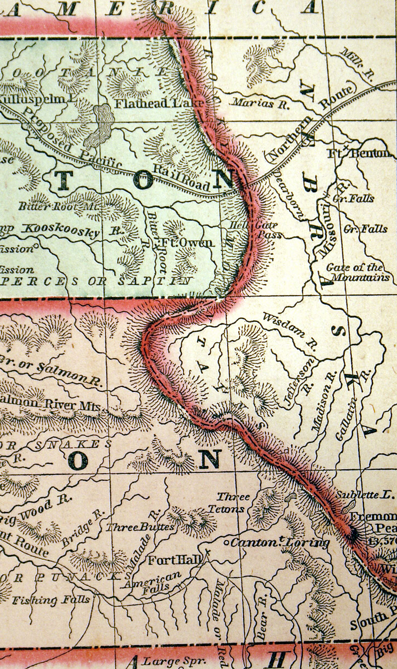 c 1857 WASHINGTON and OREGON TERRITORIES - Morse & Gaston [M-13154 ...