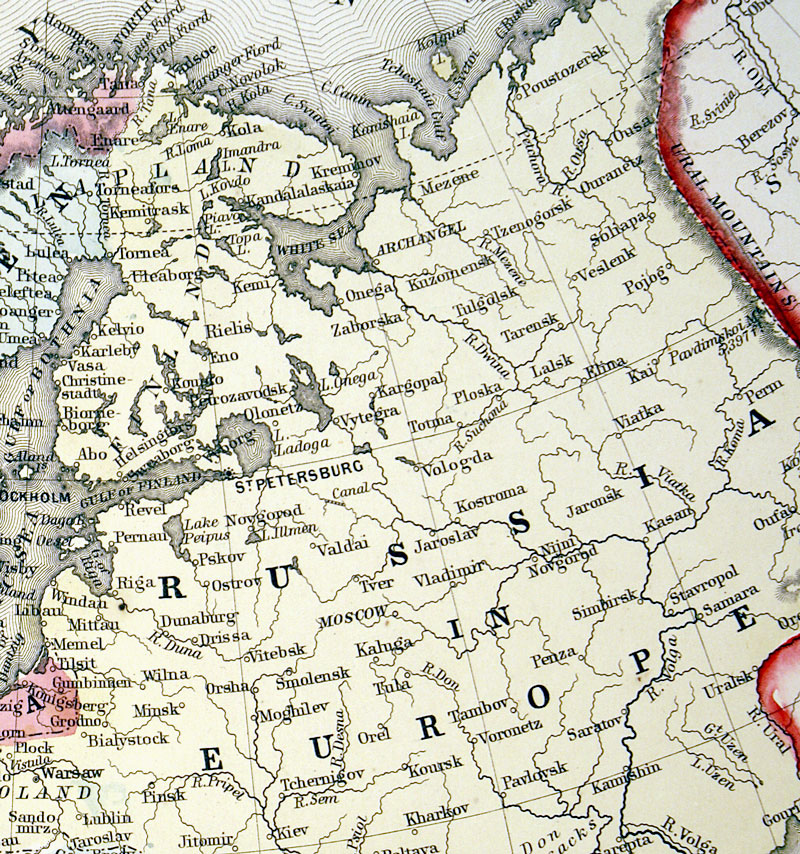 Map of Europe... c 1862 - Mitchell [M-13332] - $0.00 : Antique ...