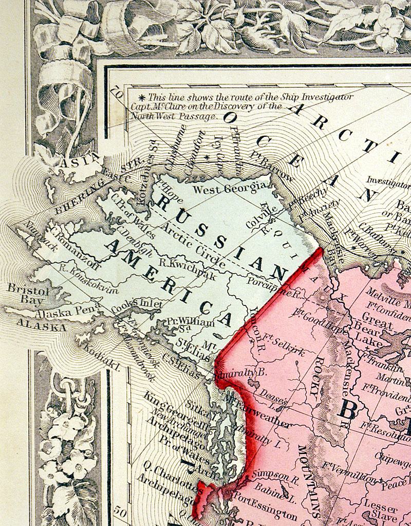Map of North America... c 1862 - Mitchell [M-13339] - $0.00 : Antique ...