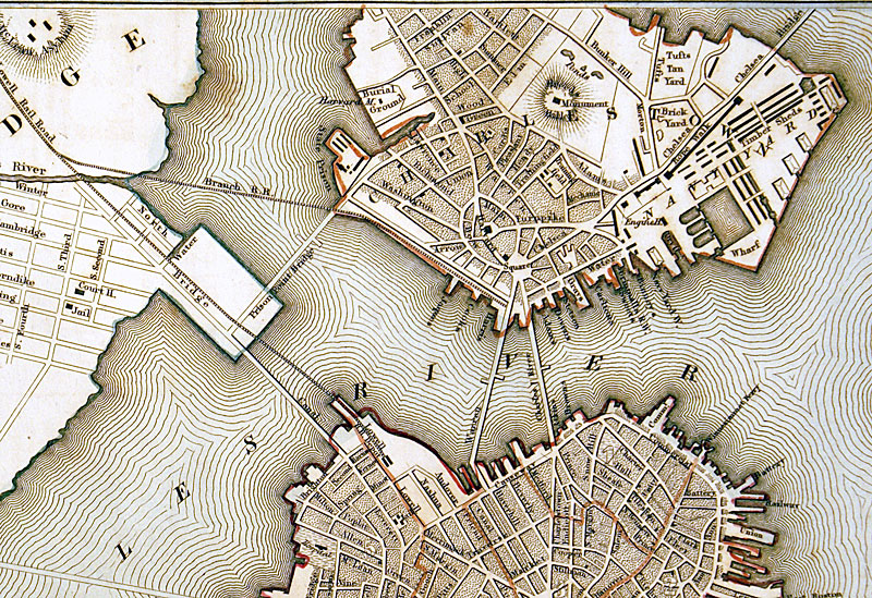 Boston c 1838 - Bradford [M-13474] - $0.00 : Antique Manuscripts, Maps ...