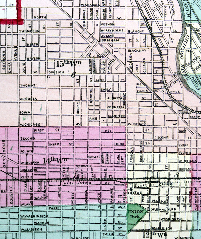 Map of the City of Chicago 1873 - showing Great Fire area [M-14022 ...
