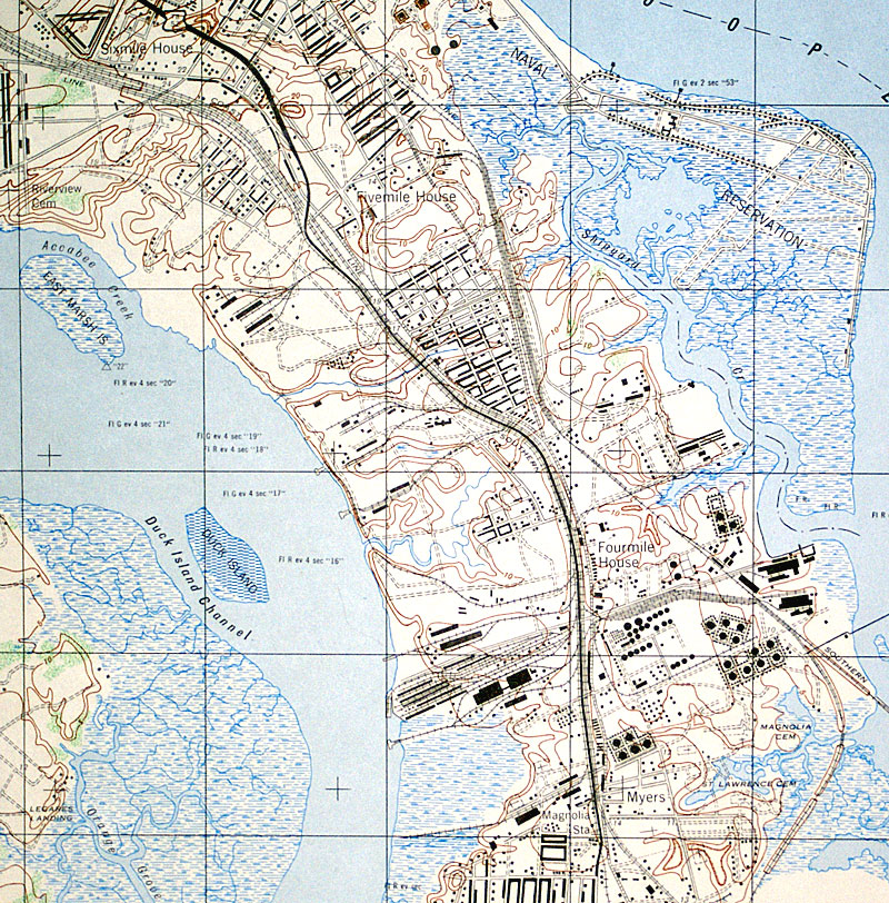 c 1948 Charleston - Army Corp of Engineers - Incredible Detail! [M ...