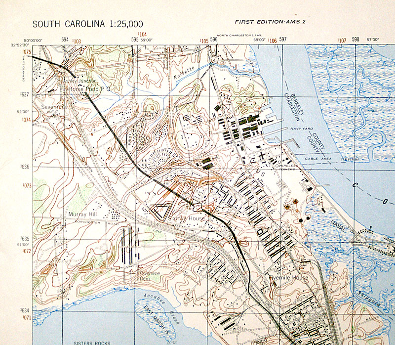 c 1948 Charleston - Army Corp of Engineers - Incredible Detail! [M ...