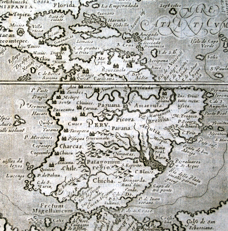 c 1598 Map of the Americas - Ortelius/Rosaccio [M-14379] - $0.00 ...