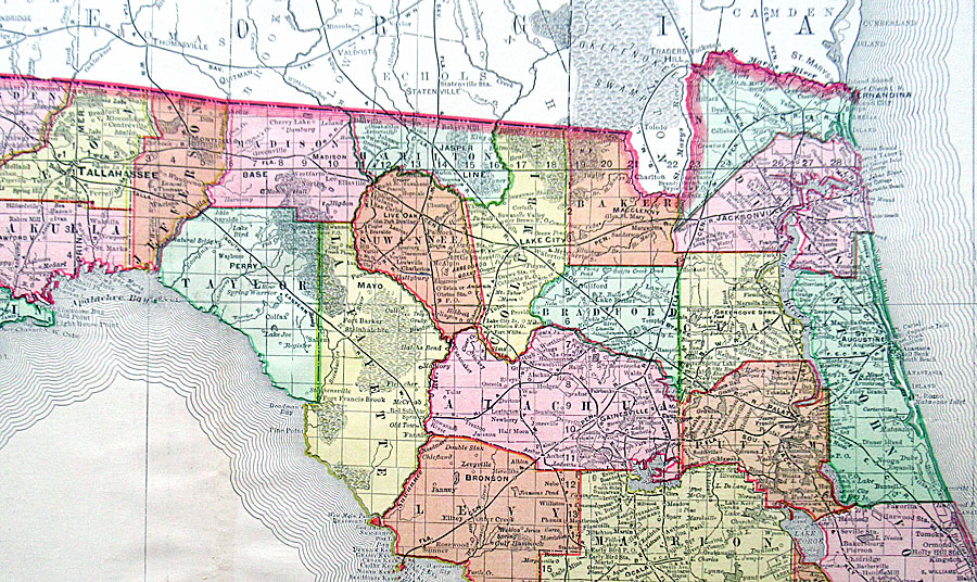 c 1898 Rand, McNally & Co Very Large Map of Florida [M-14529] - $0.00 ...