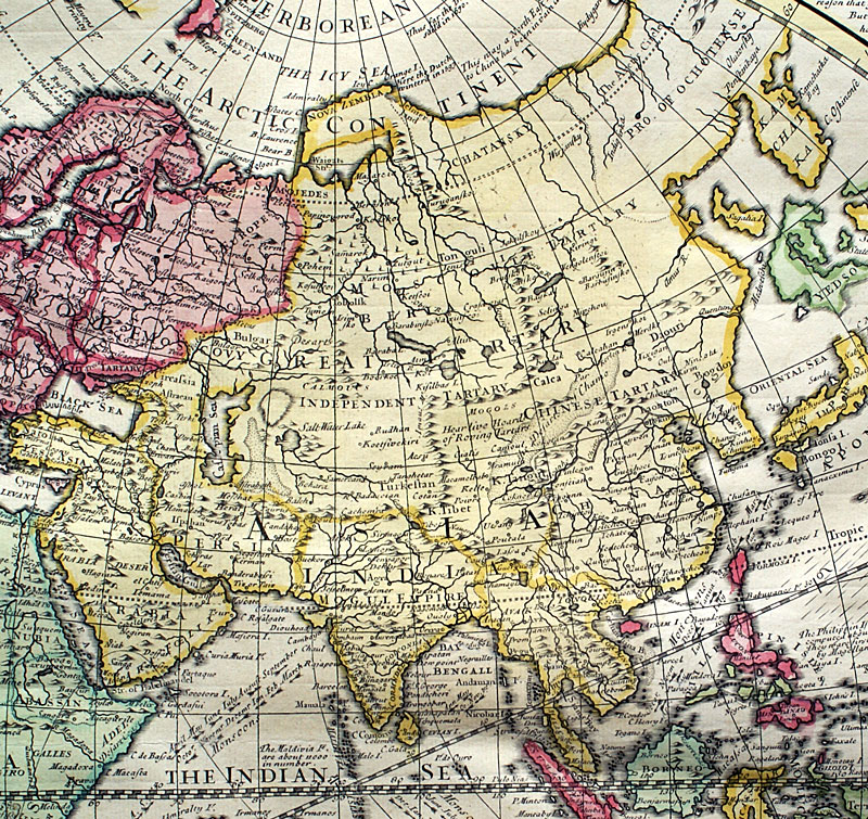 c 1725 Large World Map - Calif as Island - J. Senex [M-9871] - $0.00 ...