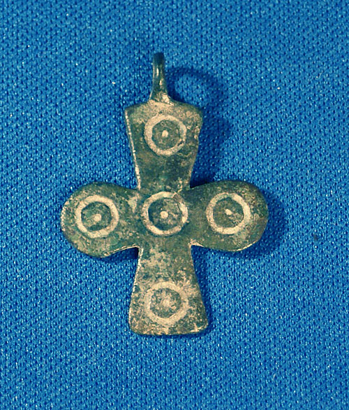 An Early Christian Bronze Cross: 5 Wounds of Christ, Stigmata [PA-3454 ...